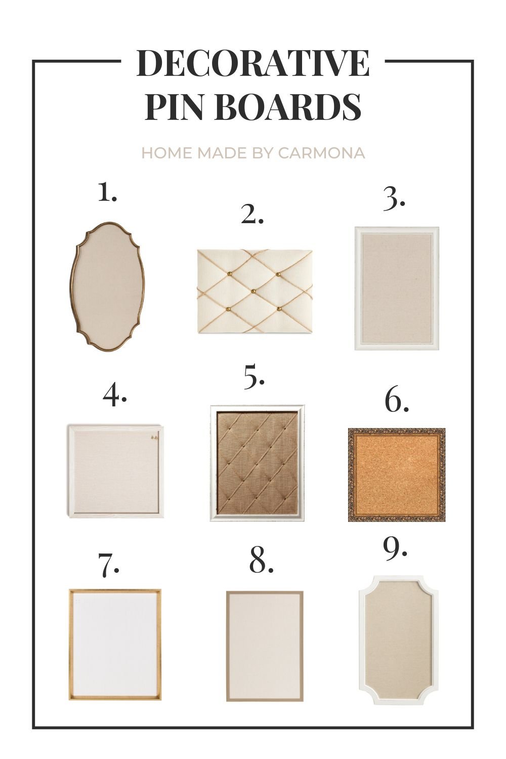 How to Style A Glamorous Pin Board with Decorative Push Pins